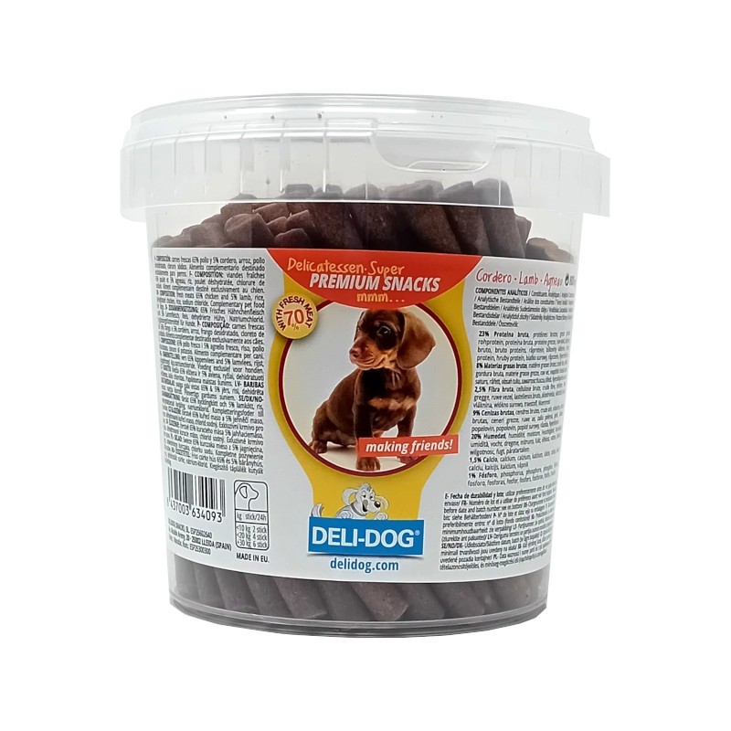 Deli Dog Cordero irresistibles barritas de carne fresca